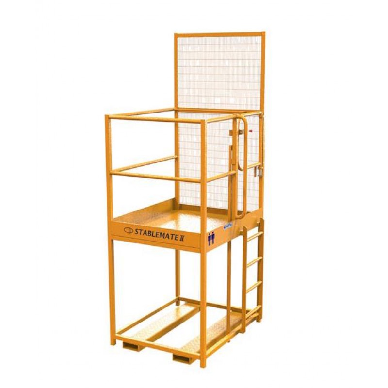 Raised Forklift Safety Cage | Auto Locking Safety Gate
