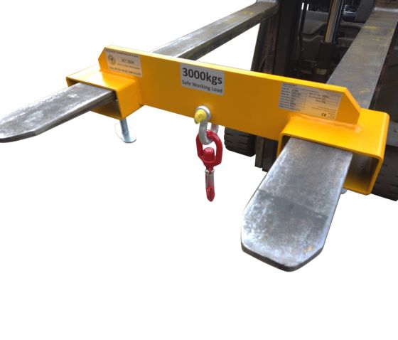 Fork Mounted Hook | Adjustable Forklift Attachments